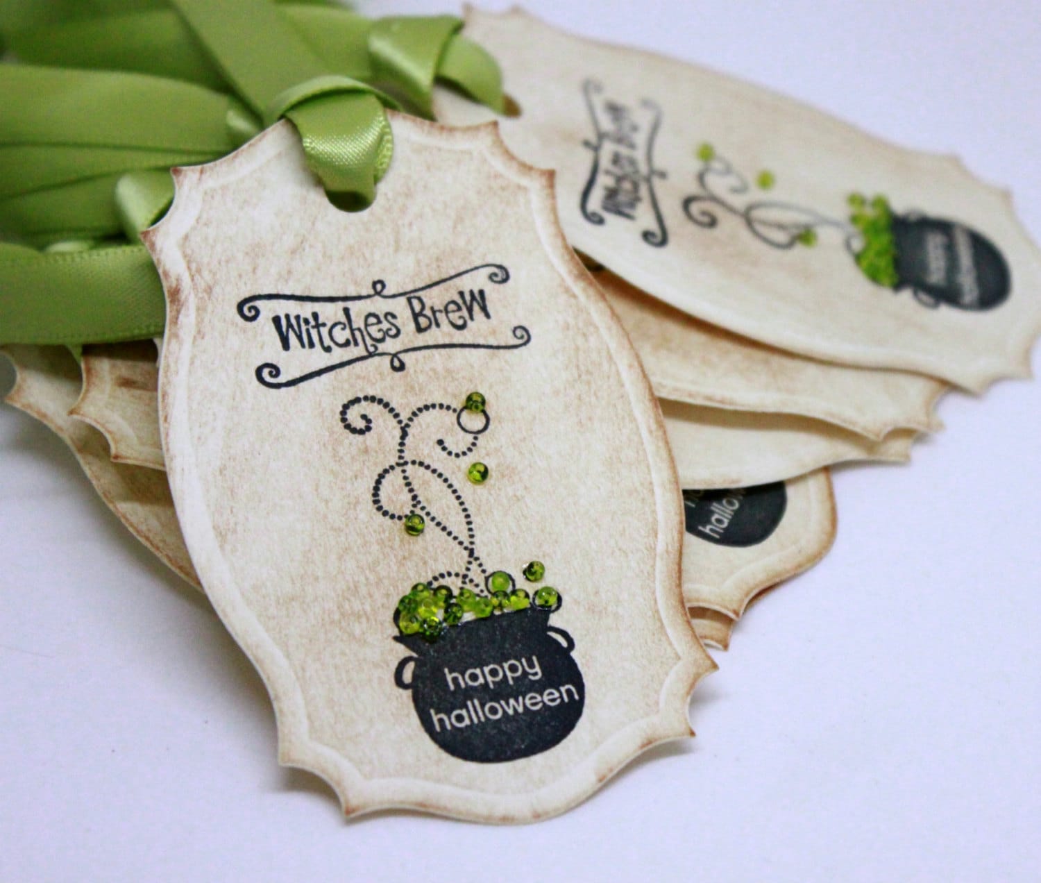 Halloween Gift Tags double Layered Witch's Brew - Etsy