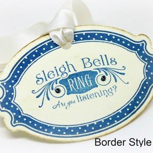 Christmas Gift Tags (doubled Layered) - Sleigh Bells - Vintage Winter ...