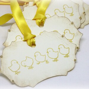 Easter Gift Tags (double Layered) - Handmade Baby Chick Hang Tags ...