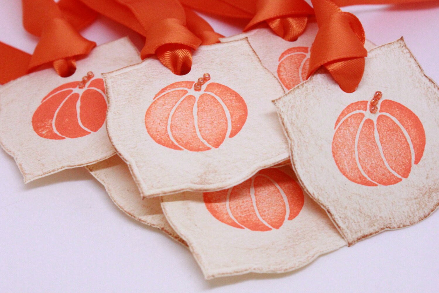 Halloween Gift Tags (double Layered) - Pumpkin Treat Bag Tags - Fall ...