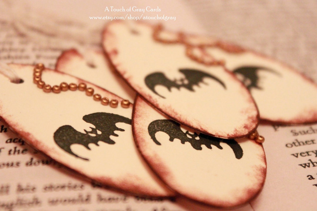 Halloween Gift Tags A Little Bat Love Vintage Inspired Handmade ...