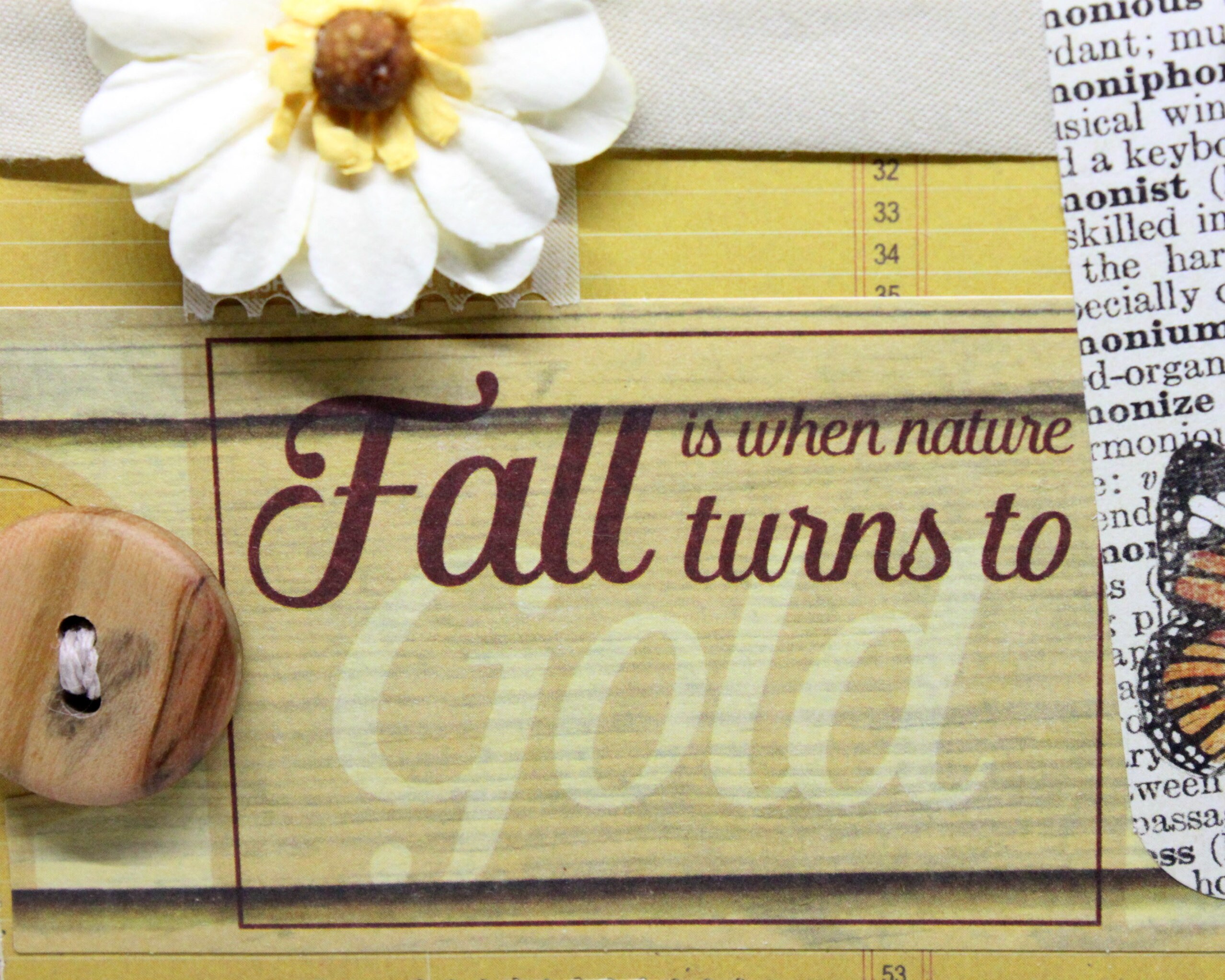 Handmade Thanksgiving Card Vintage Inspired Card Butterfly Card Fall ...