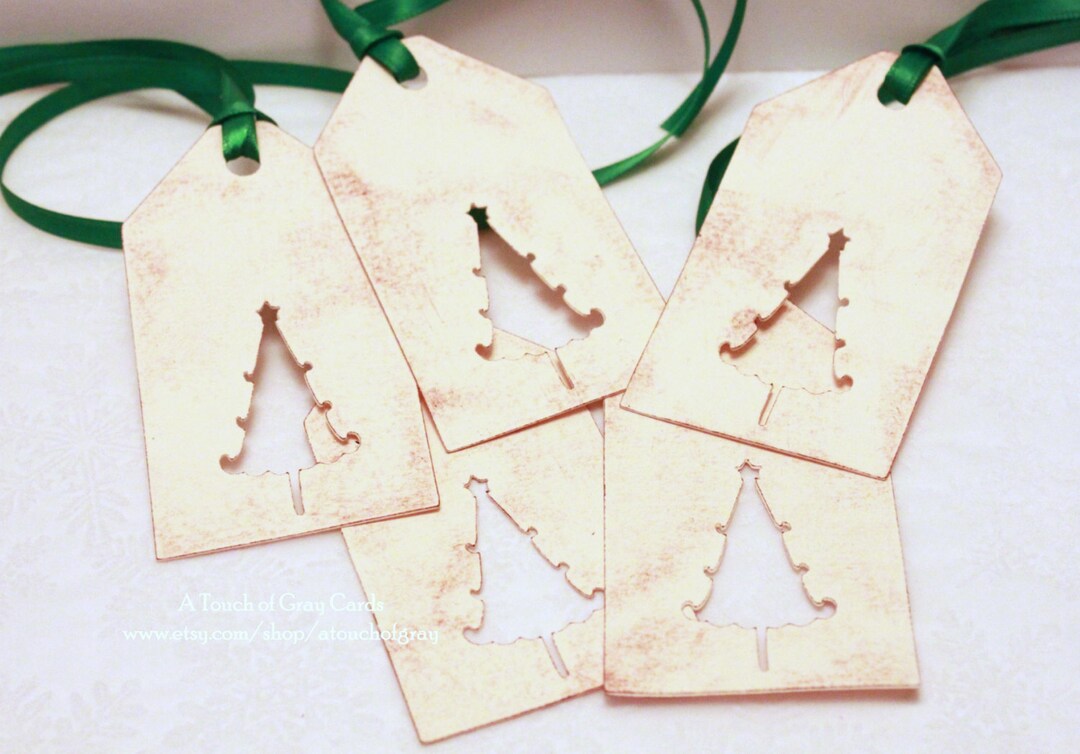 Christmas Tags (double Layered) - Christmas Tree Tags (A) - Cut-out ...