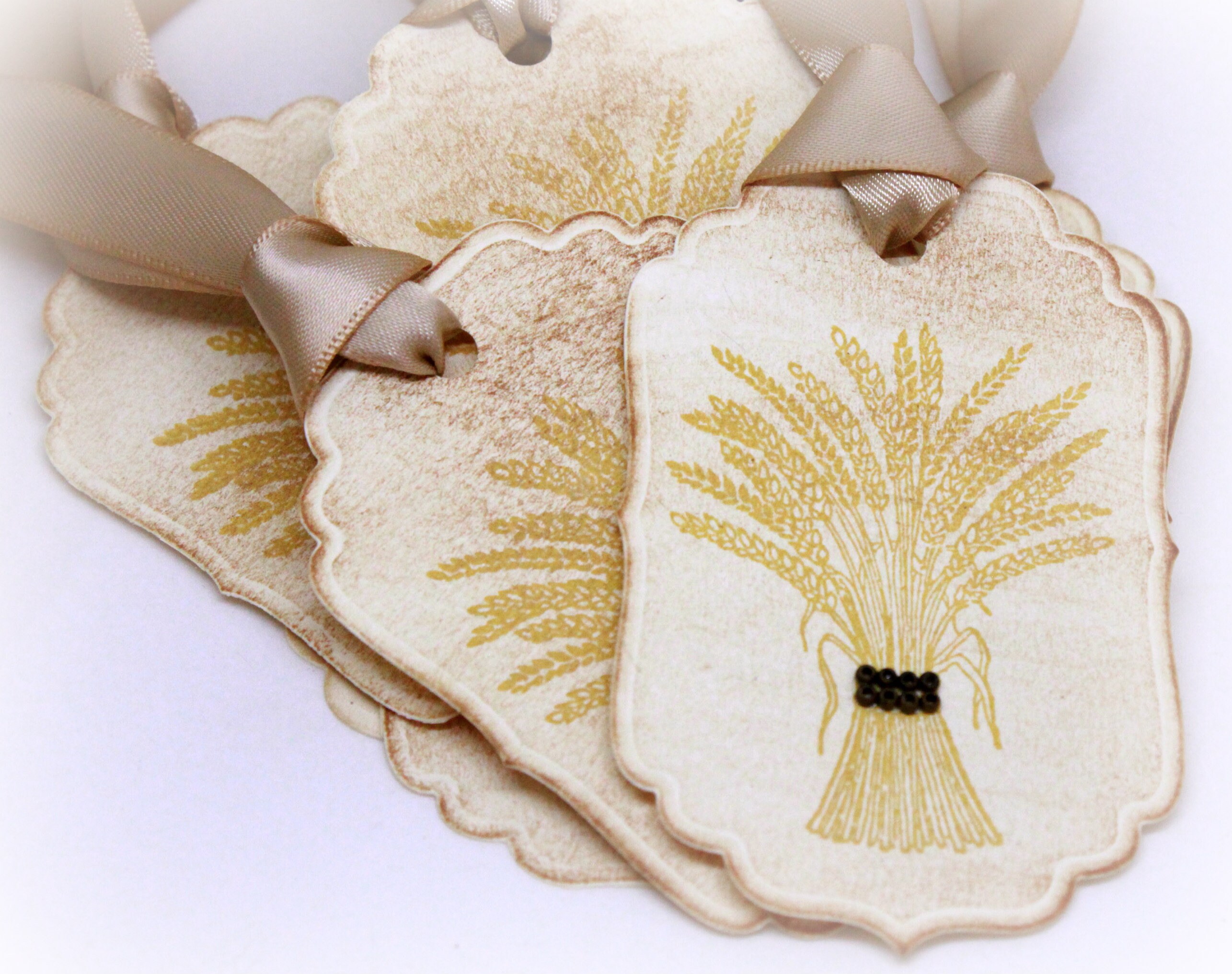 Rustic Inspired Fall Gift Tags (double Layered) - Wheat Bale Bundle ...