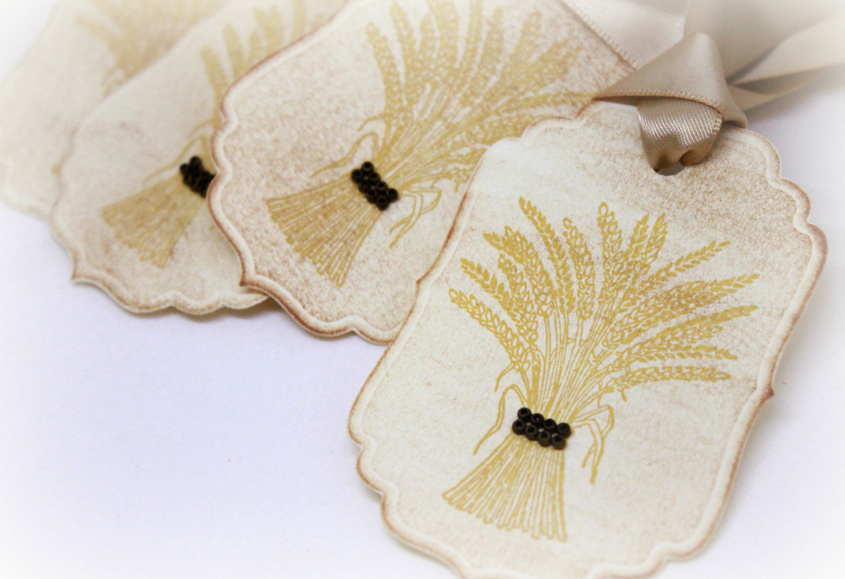 Rustic Inspired Fall Gift Tags (double Layered) - Wheat Bale Bundle ...