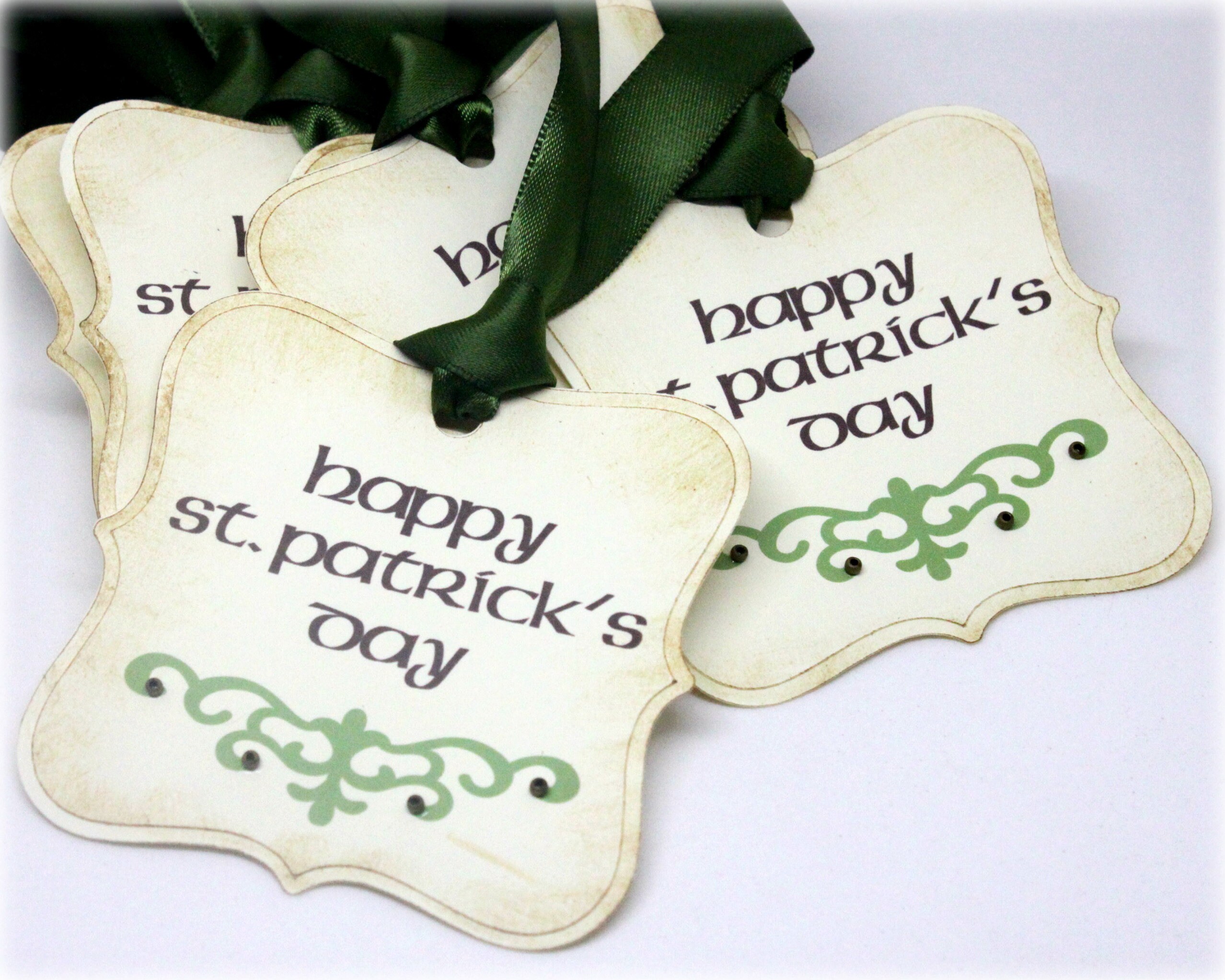 St Patrick's Day Gift Tags tripled Layered Happy St. - Etsy