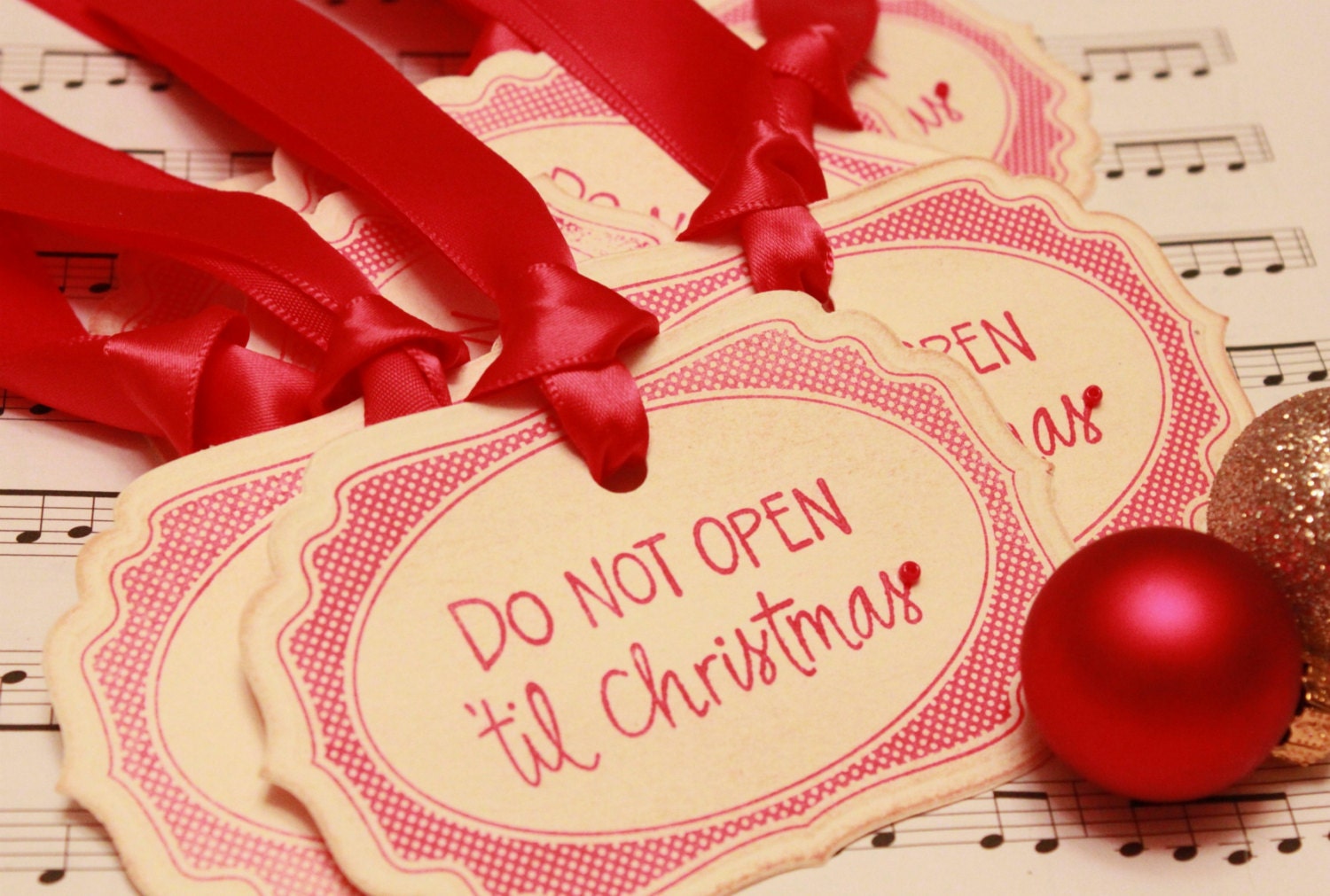 Christmas Tags (doubled Layered) - Do Not Open Til Christmas - Handmade ...
