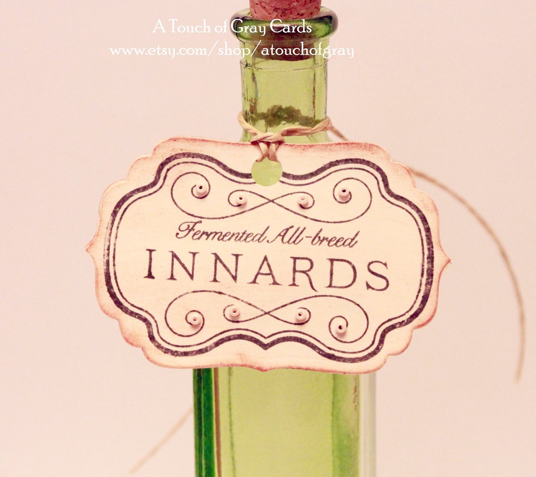 Halloween Gift Tags - Fermented All-breed Innards - Vintage Inspired ...