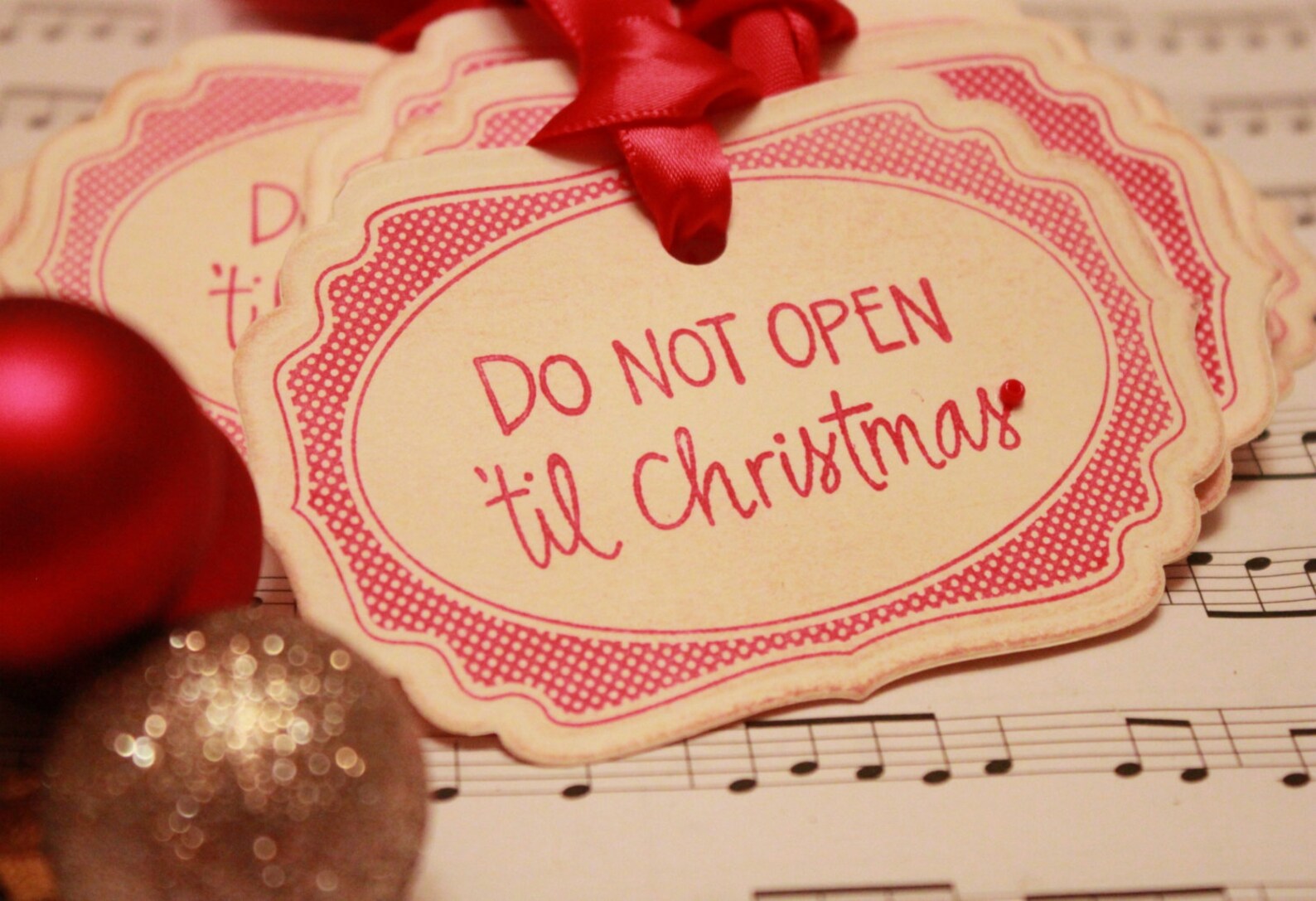 Christmas Tags (doubled Layered) - Do Not Open Til Christmas - Handmade ...