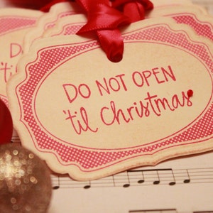 Christmas Tags (doubled Layered) - Do Not Open Til Christmas - Handmade ...