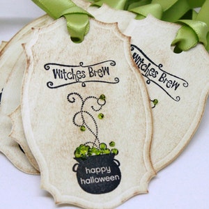 Halloween Gift Tags (double Layered) - Witch's Brew - Cauldron Gift ...
