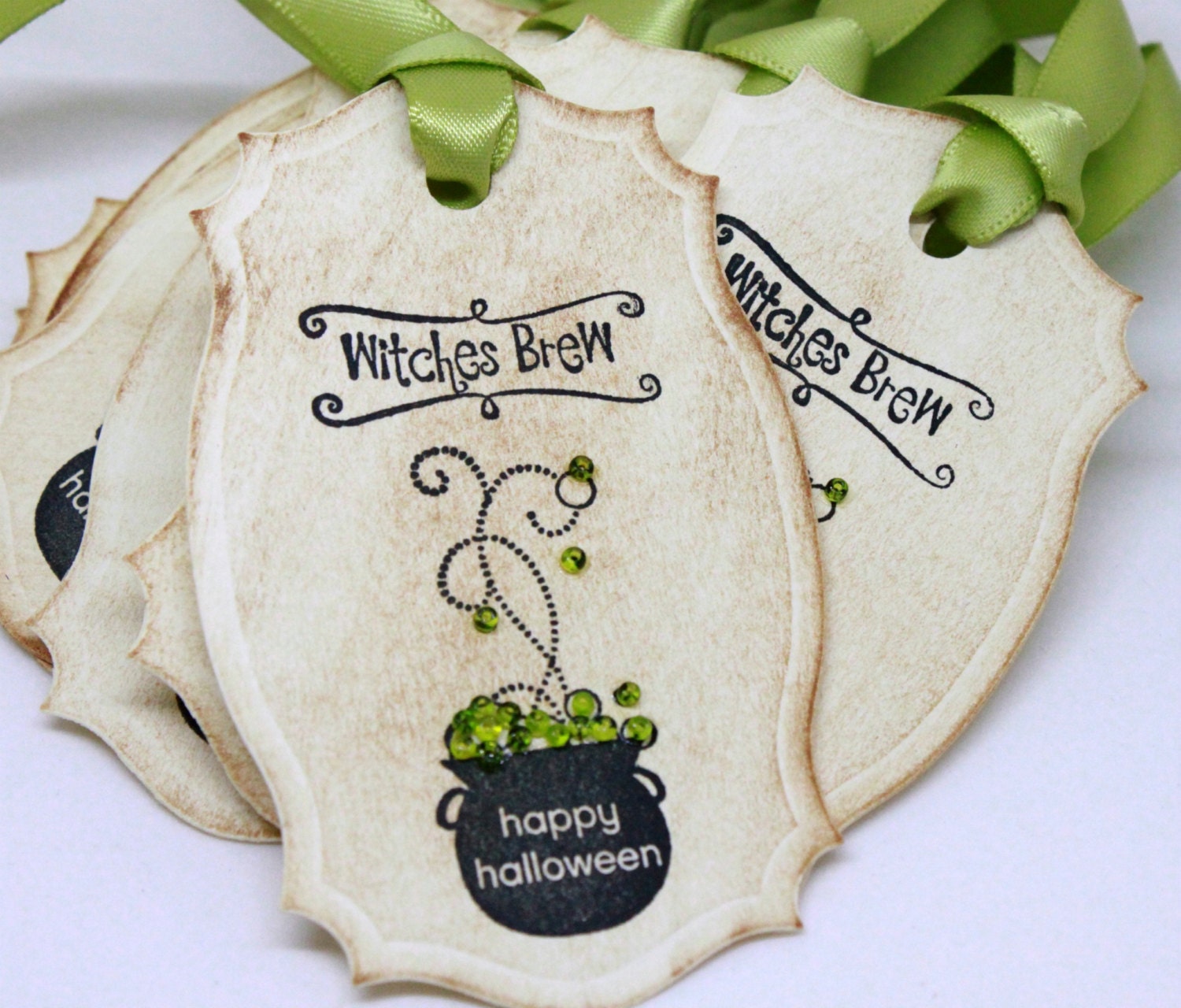 Halloween Gift Tags double Layered Witch's Brew - Etsy