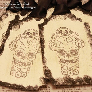 Halloween Gift Tags - Day of the Dead Gift Tags (double Layered) - Dia ...