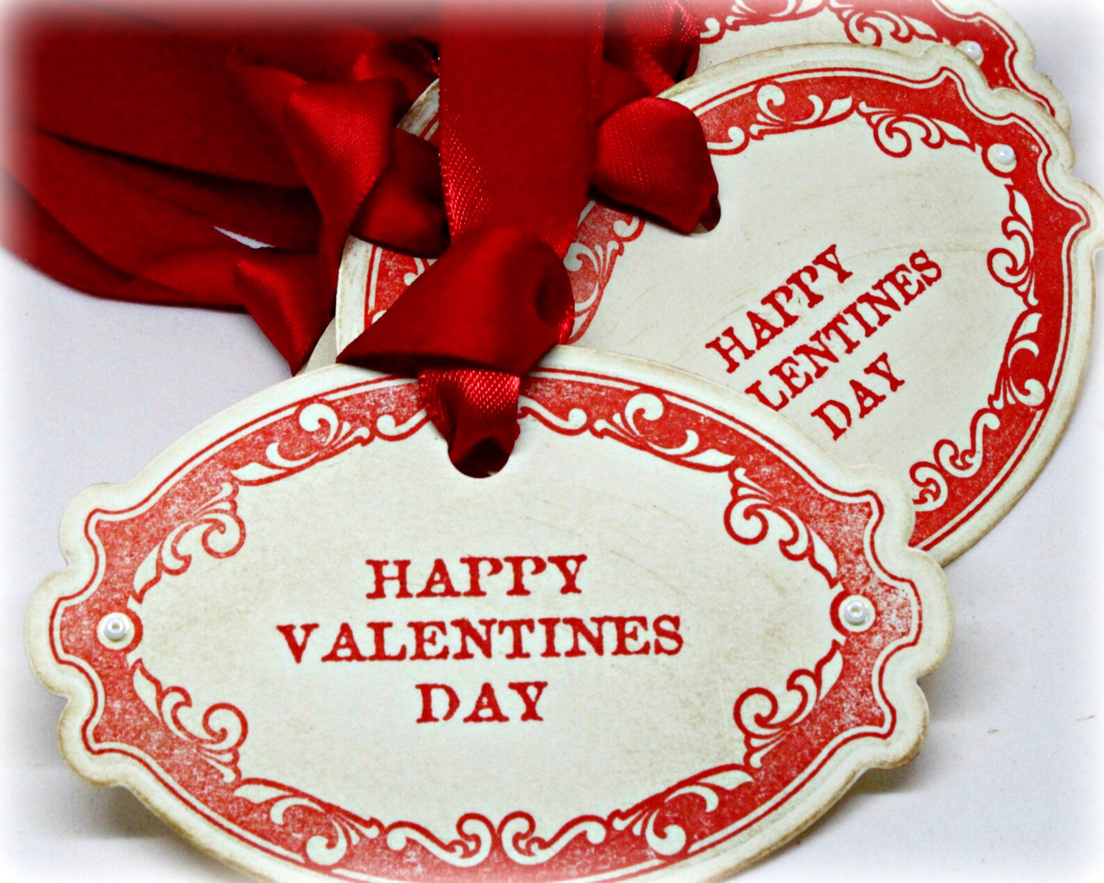 Valentine's Day Tags (double Layered) - Happy Valentine's Day ...