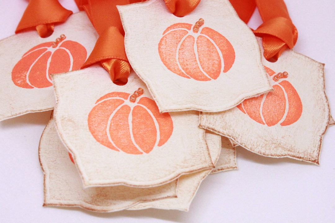 Halloween Gift Tags (double Layered) - Pumpkin Treat Bag Tags - Fall ...