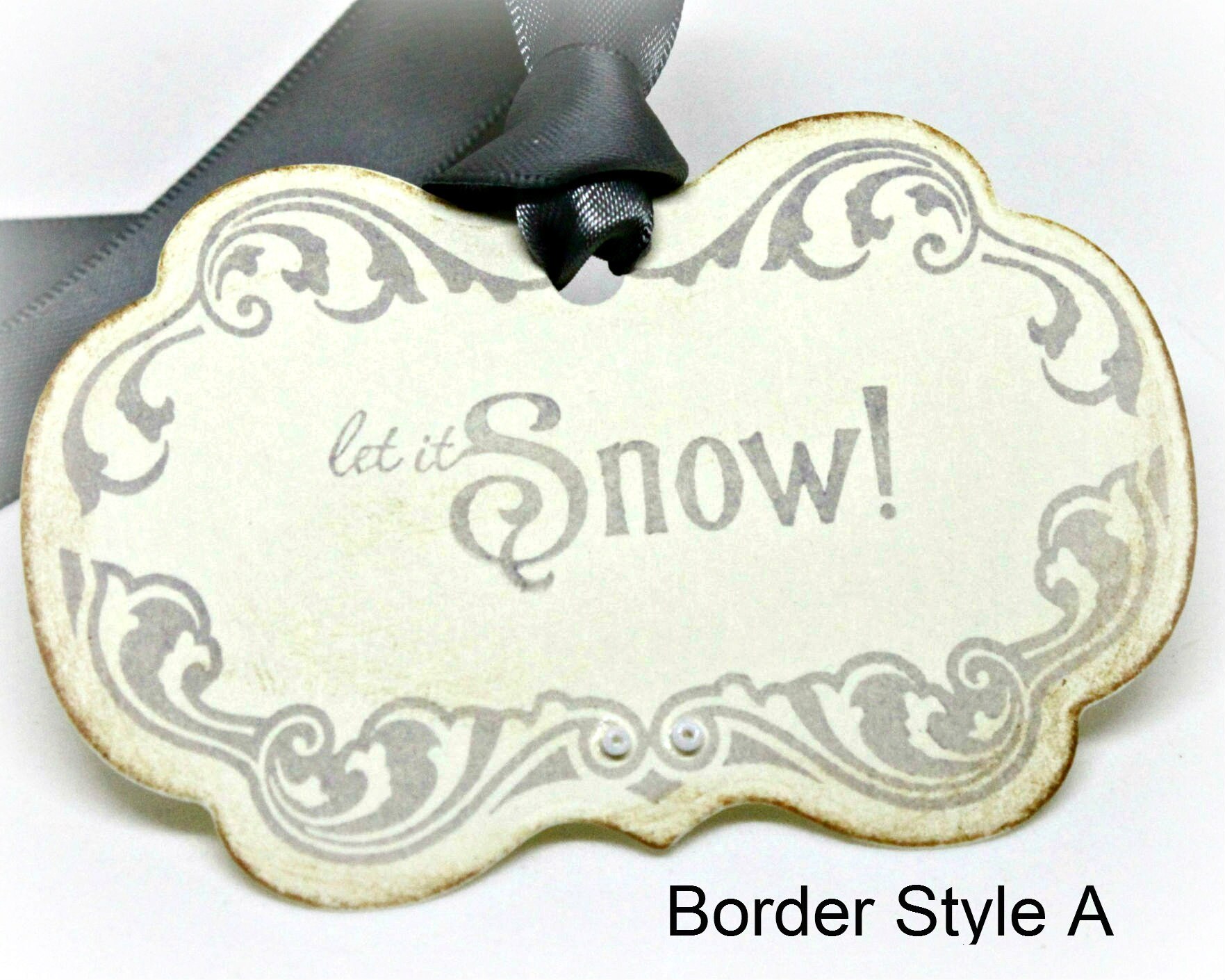 Christmas Gift Tags (doubled Layered) - Let It Snow - Vintage Winter ...