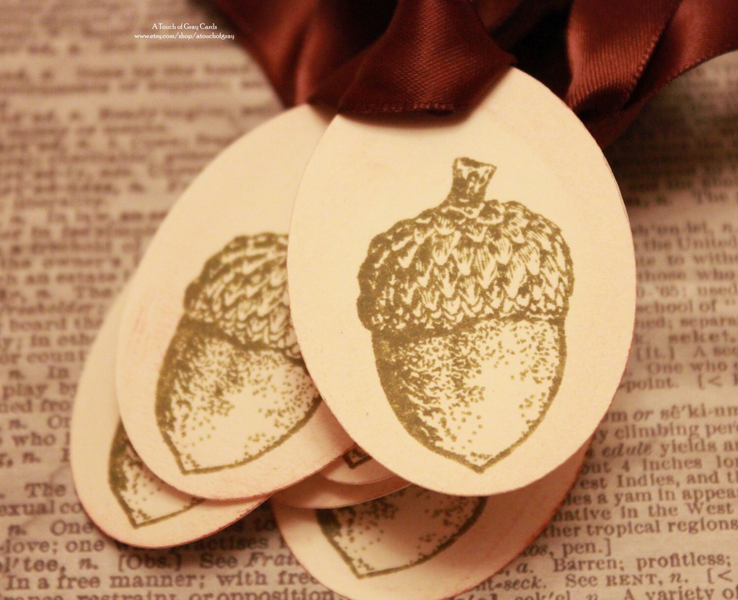 Acorn Gift Tags (double Layered) - Vintage Inspired Fall Tags ...