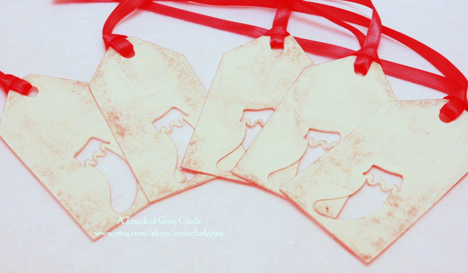 Christmas Tags (double Layered) - Christmas Stocking Tags - Cut-out ...