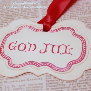 Christmas Tags (triple Layered) - God Jul - Handmade Norwegian ...