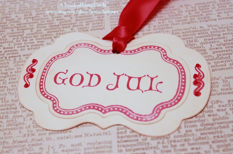 Christmas Tags (triple Layered) - God Jul - Handmade Norwegian ...
