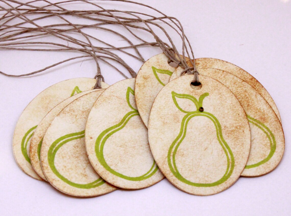 Pear Gift Tags double Layered Vintage Inspired Pear Tags - Etsy