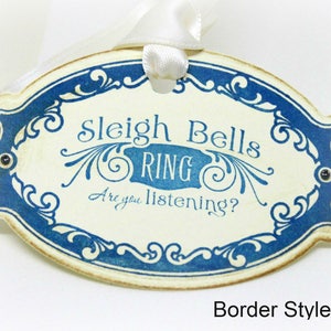 Christmas Gift Tags (doubled Layered) - Sleigh Bells - Vintage Winter ...