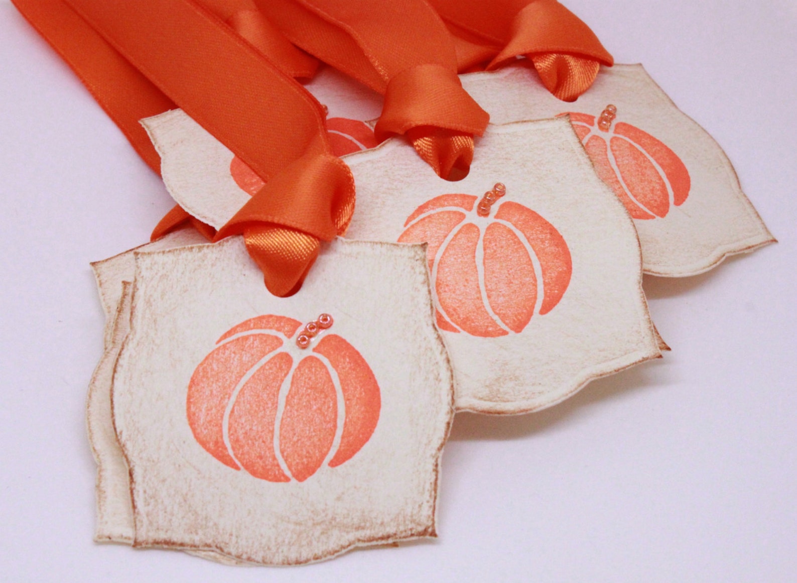 Halloween Gift Tags (double Layered) - Pumpkin Treat Bag Tags - Fall ...