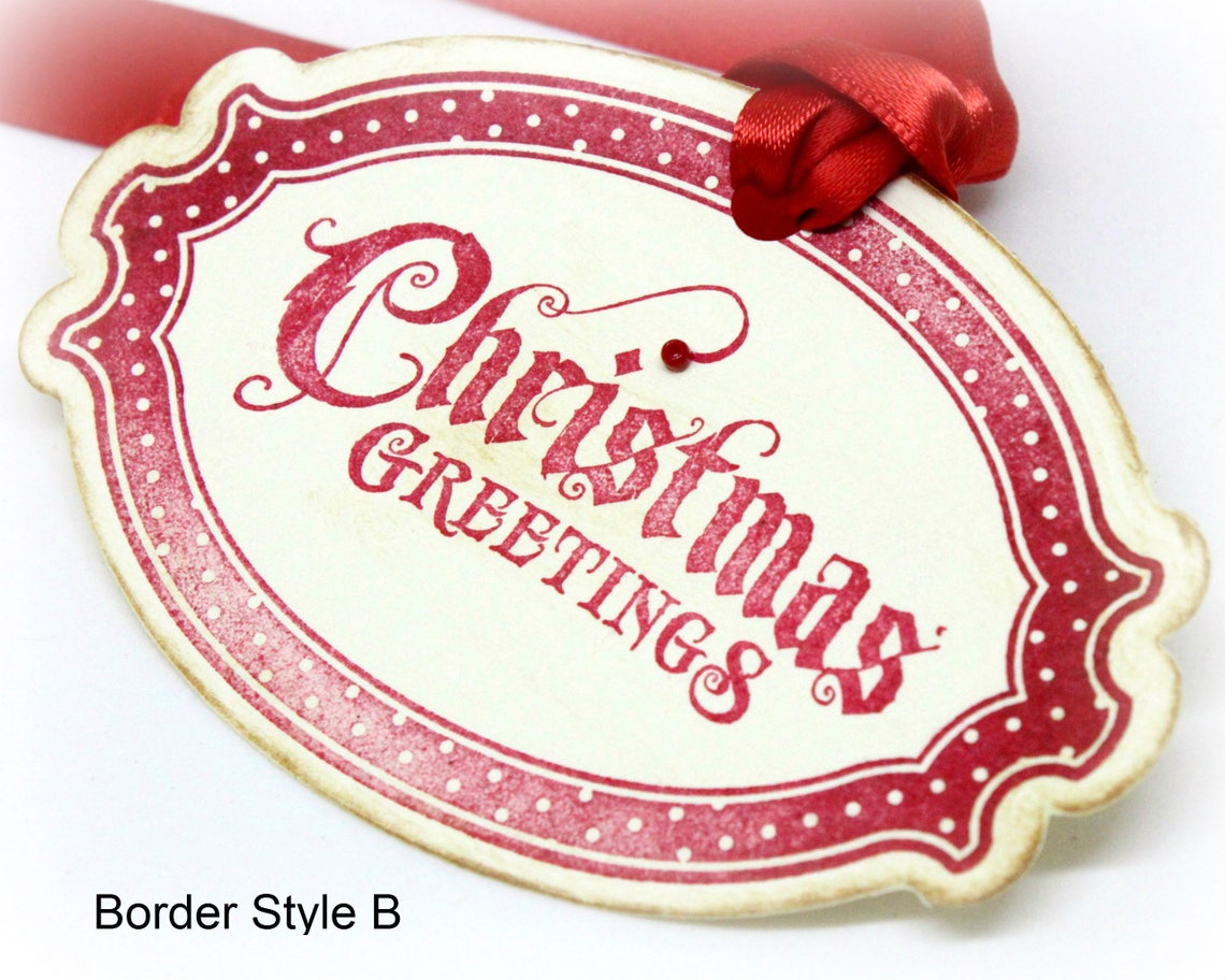 Christmas Gift Tags doubled Layered Christmas Greetings - Etsy