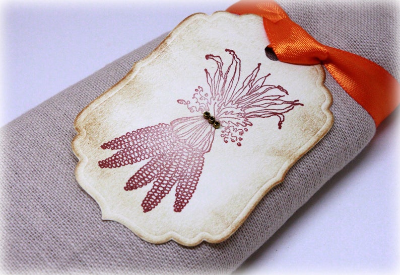 Thanksgiving Tags double Layered Harvest Corn Husk Vintage Inspired ...