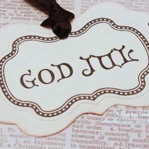 Christmas Tags (triple Layered) - God Jul - Handmade Norwegian ...