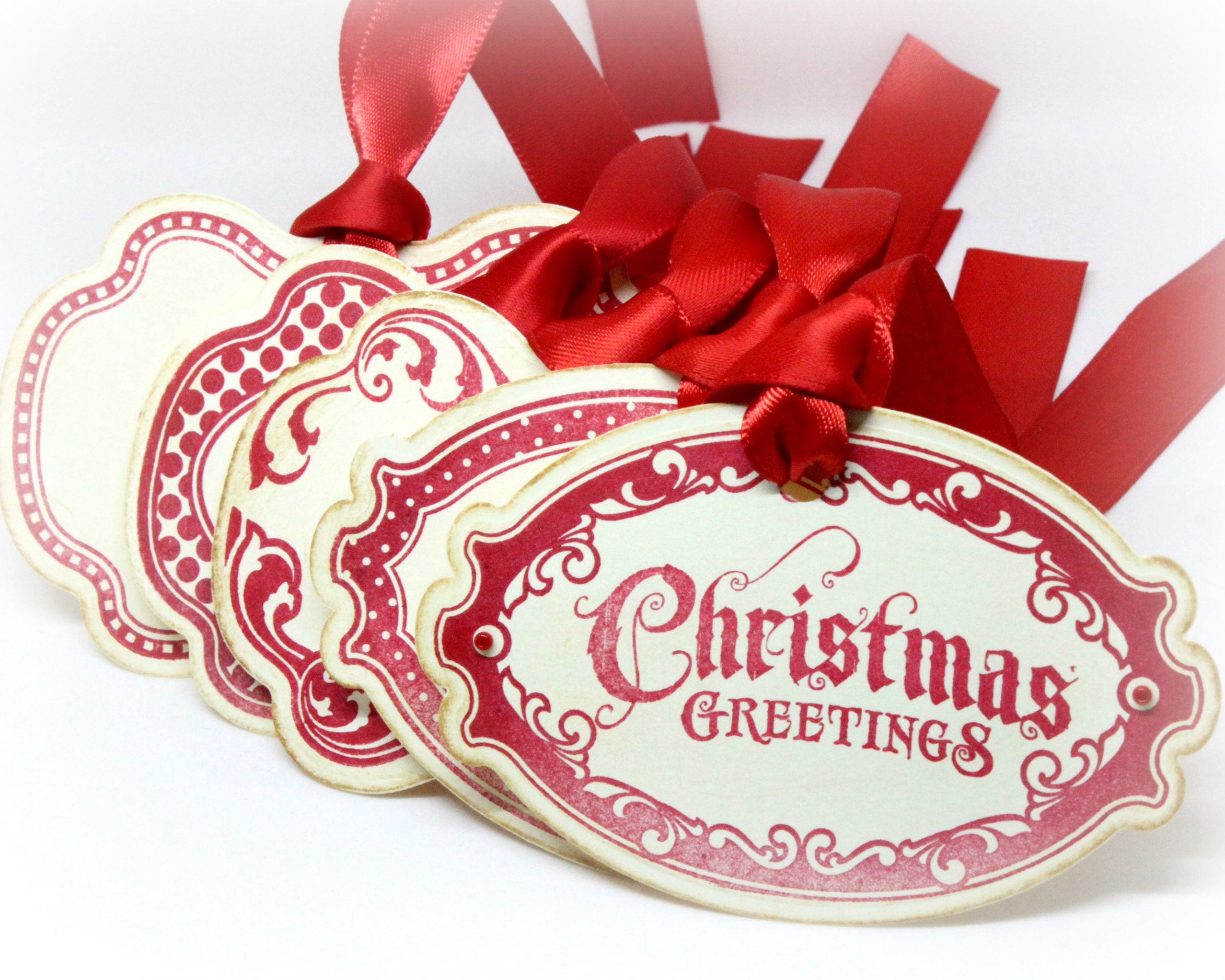 Christmas Gift Tags doubled Layered Christmas Greetings - Etsy