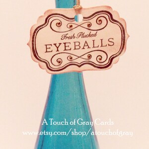 Halloween Gift Tags (double Layered) - Fresh Plucked Eyeballs - Vintage ...