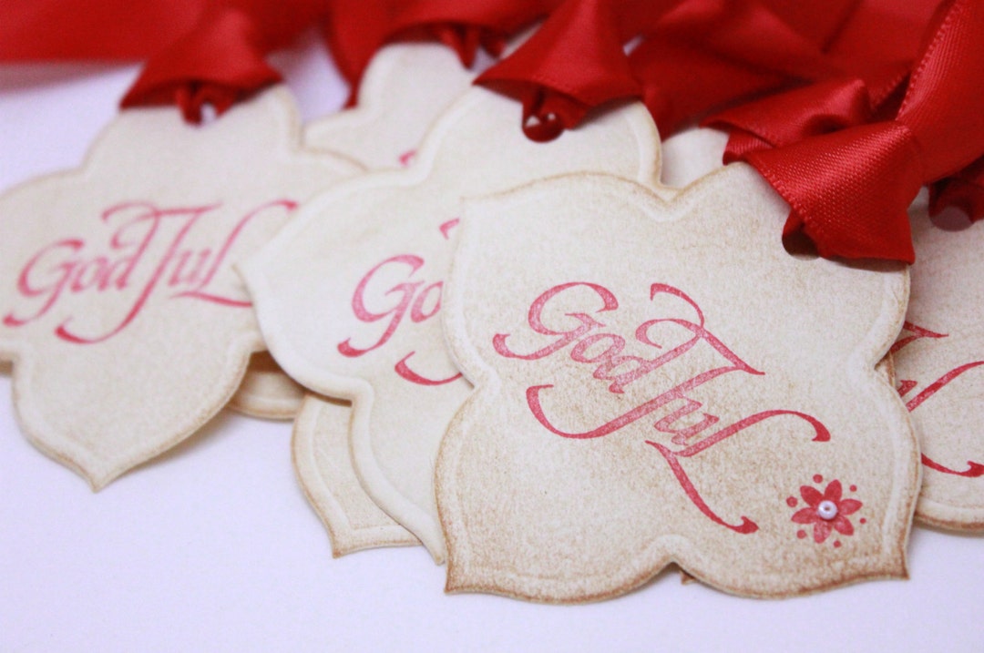 Christmas Tags (double Layered) - God Jul - Handmade Norwegian ...