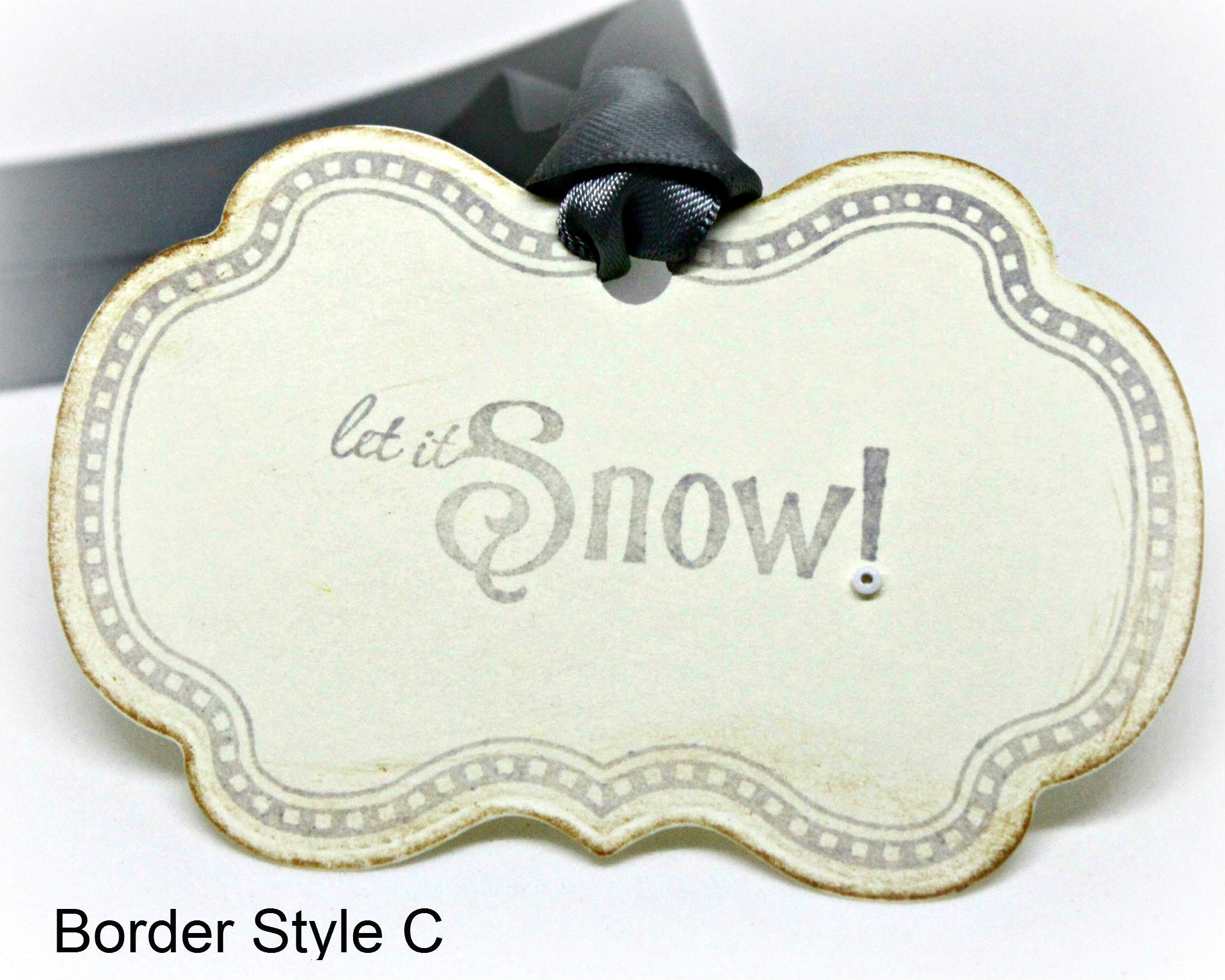Christmas Gift Tags (doubled Layered) - Let It Snow - Vintage Winter ...