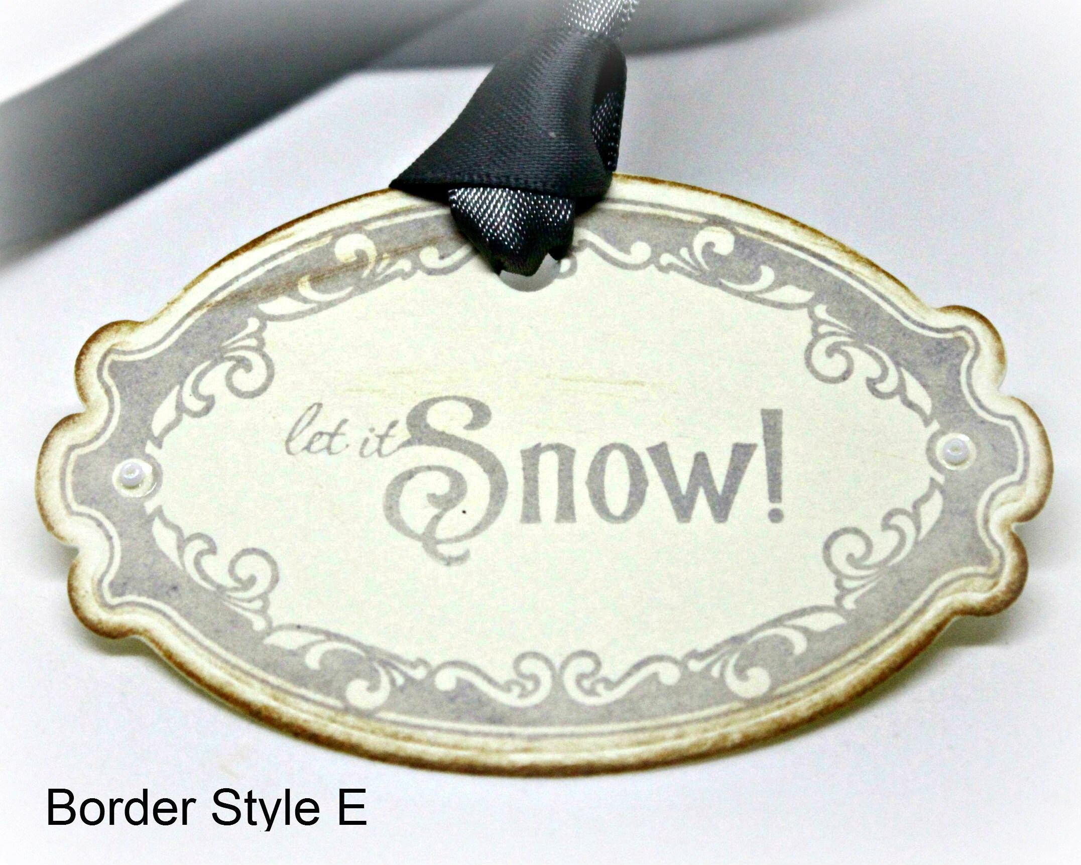 Christmas Gift Tags (doubled Layered) - Let It Snow - Vintage Winter ...