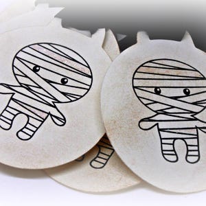 Halloween Gift Tags (double Layered) - Mummy Tags - Mummy Gift Tag ...