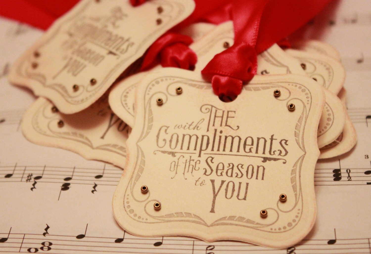 Christmas Tags doubled Layered Christmas Food Label Tags - Etsy