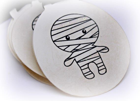 Halloween Gift Tags double Layered Mummy Tags Mummy Gift | Etsy