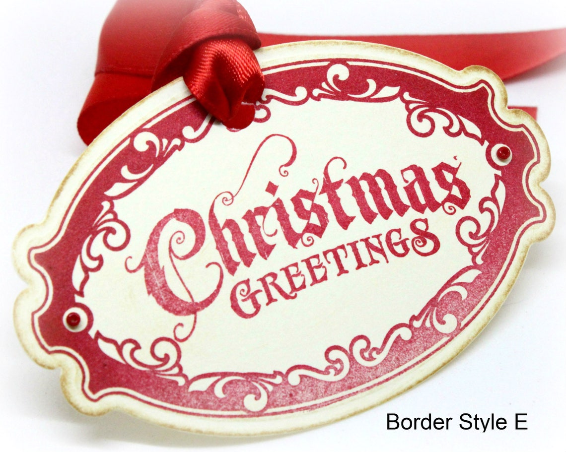 Christmas Gift Tags doubled Layered Christmas Greetings - Etsy