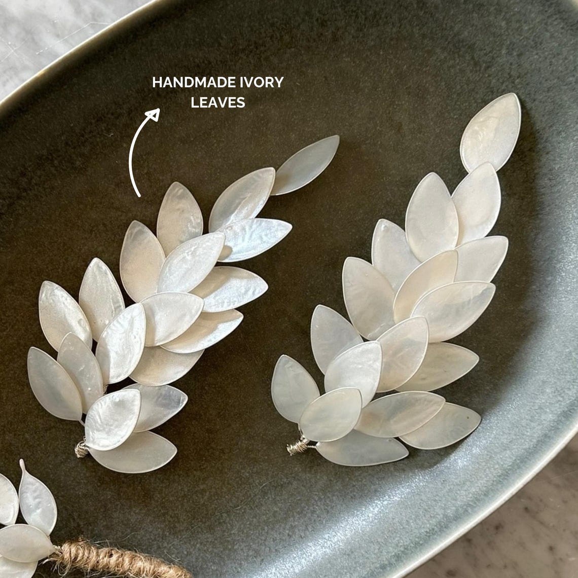 Bridal Hair Vine, Swan & Angel Wing Headpiece Set With Resin Leaves - Etsy