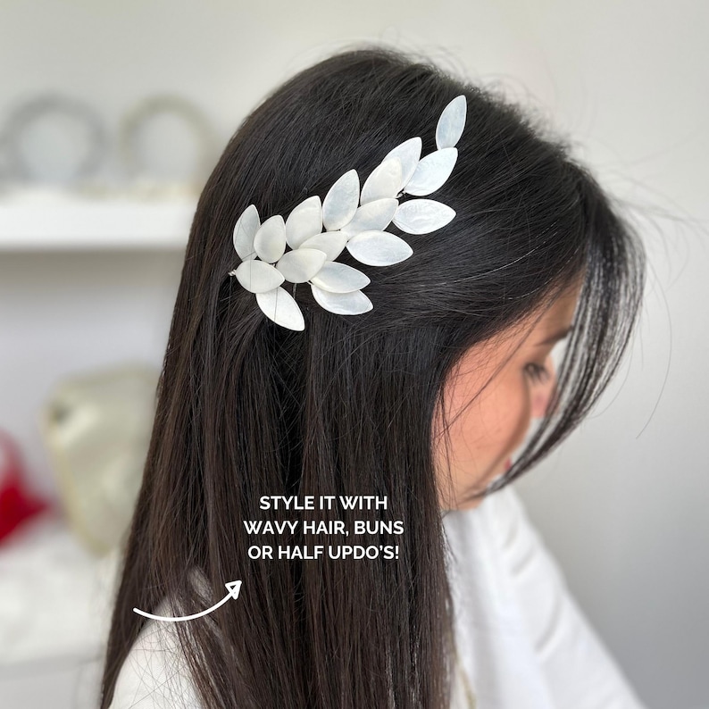 Bridal Hair Vine, Swan & Angel Wing Headpiece Set With Resin Leaves - Etsy