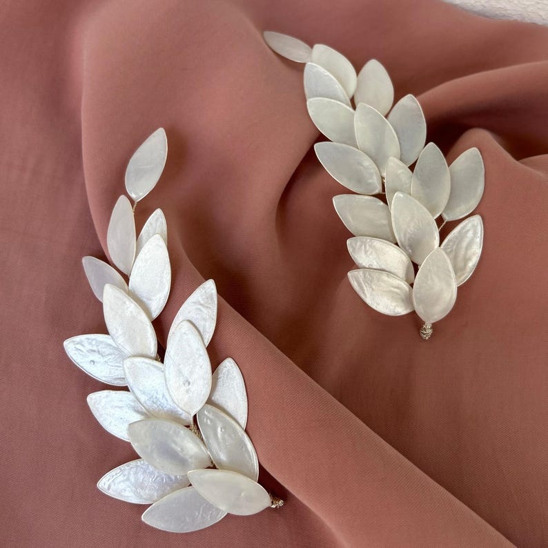 Bridal Hair Vine, Swan & Angel Wing Headpiece Set With Resin Leaves - Etsy