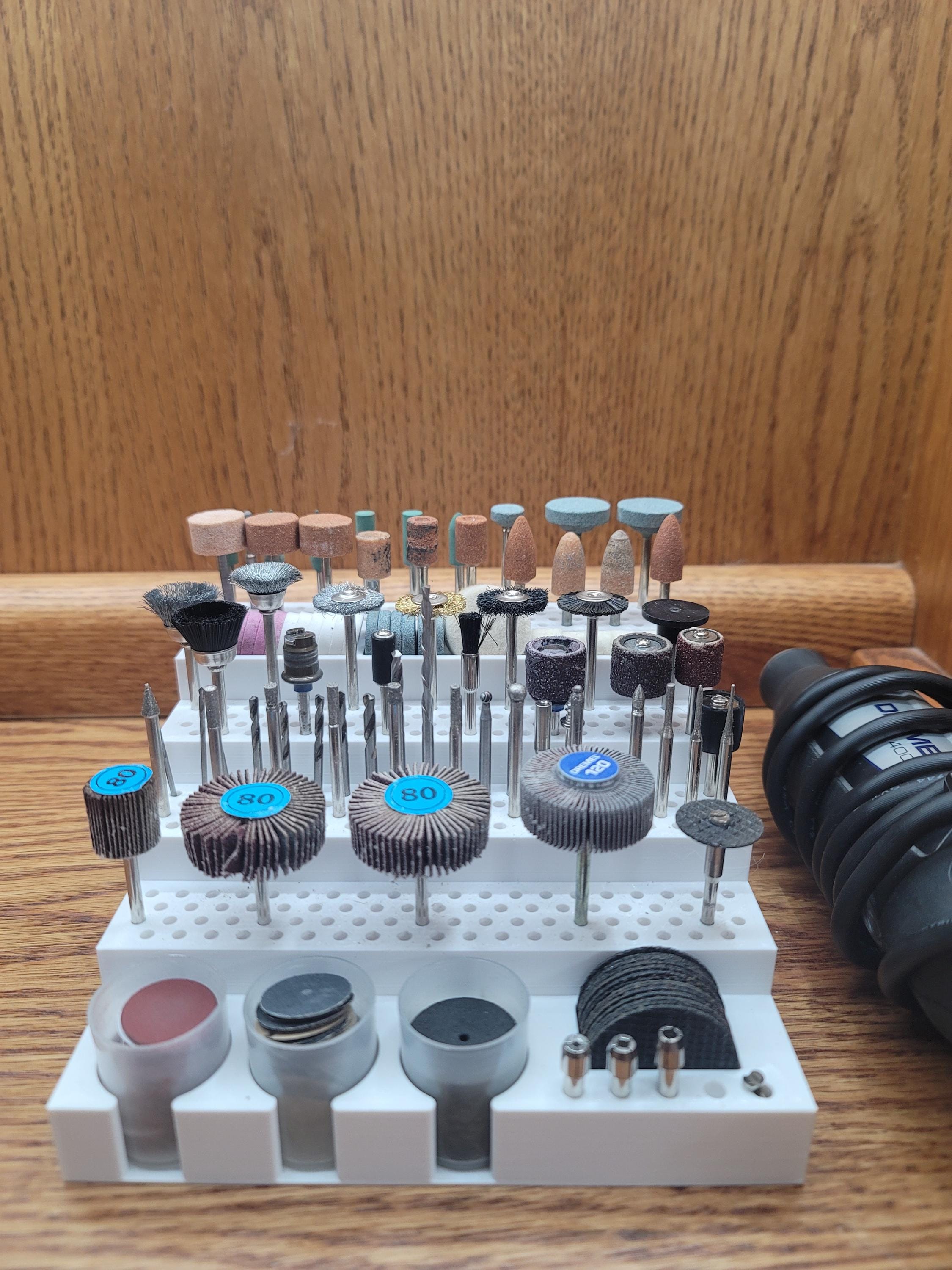Rotary Tool Bit Organizer – 3D Printed Dremel Accessory Stand for ...