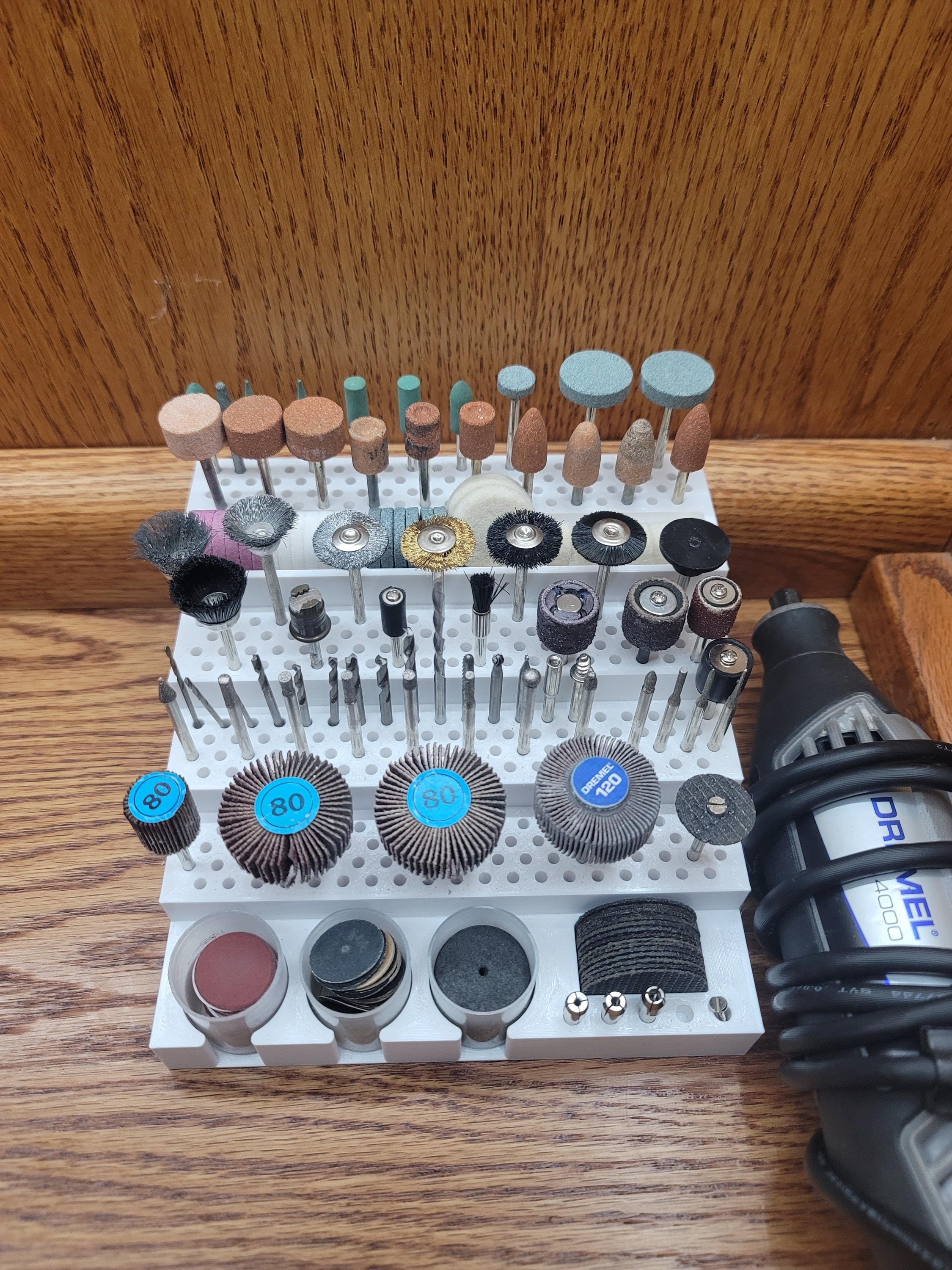 Rotary Tool Bit Organizer – 3D Printed Dremel Accessory Stand for ...