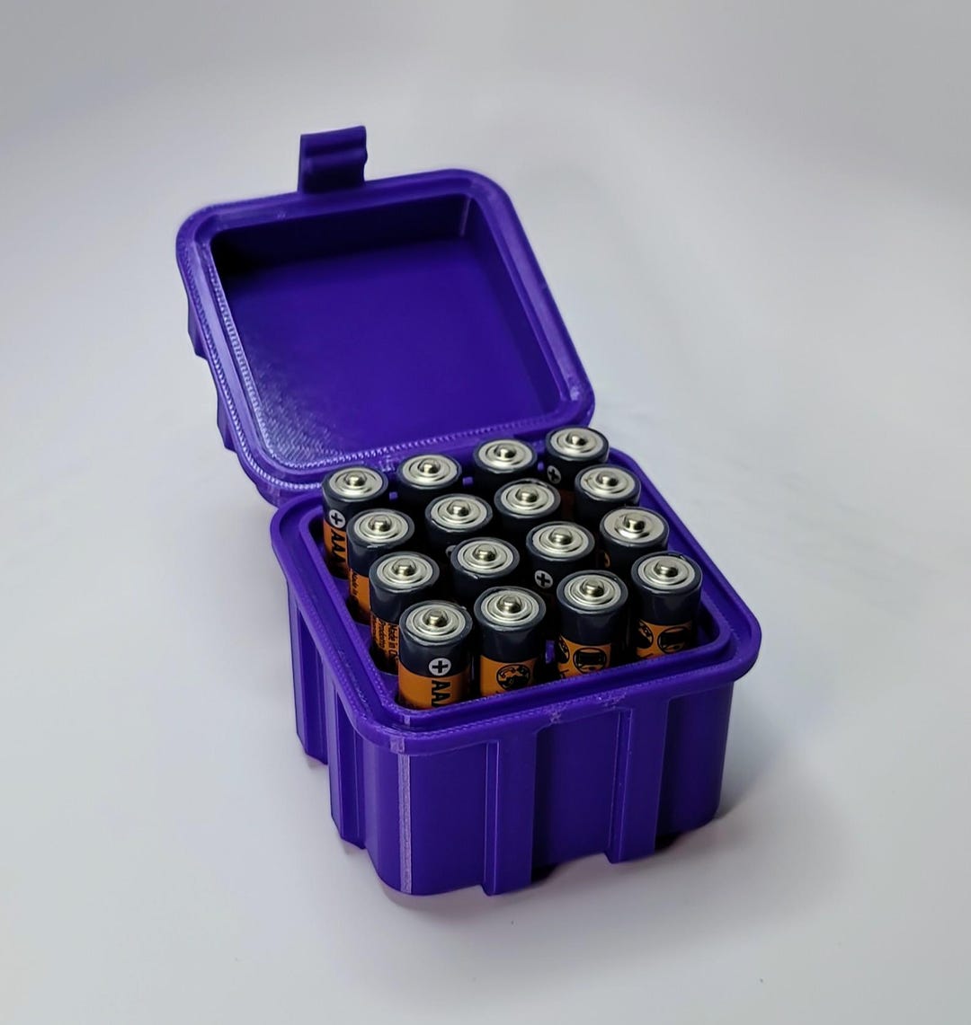 3D Printed AAA Battery Storage Case: Holds 16, Travel Organizer - Etsy