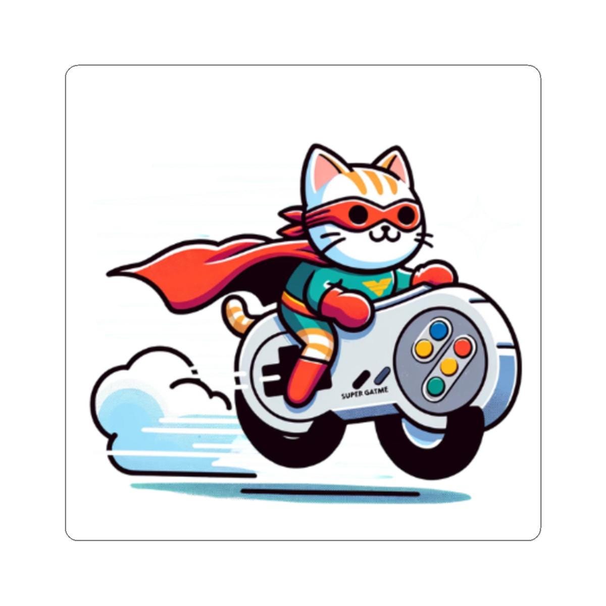 Gaming Stickers, Kat Nap Garage Super Controller, Video Game Decals ...