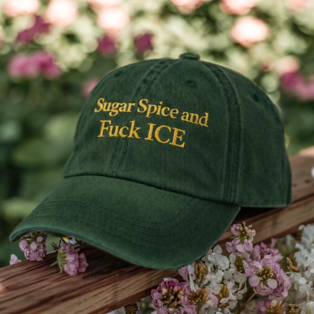 Sugar Spice and F_ck ICE Embroidered Hat, Vintage Protest Cap, Anti ICE ...