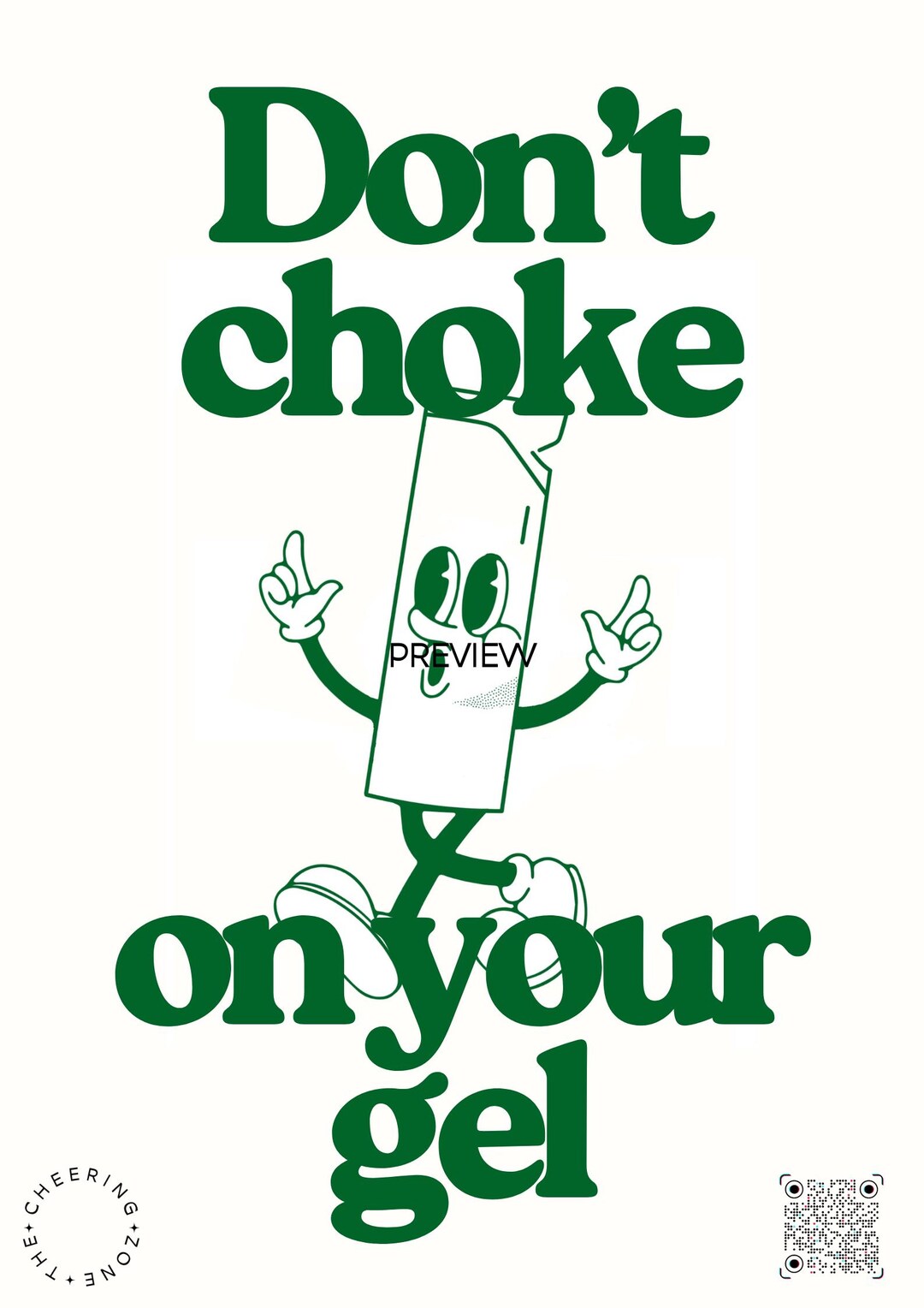 Don't Choke on Your Gel Digital Download - Etsy