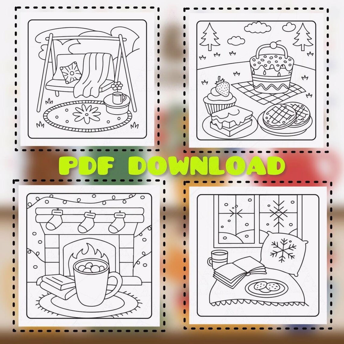 Coco Wyo Cozy and Cute Coloring Book PDF – 50 Printable Pages for Kids ...