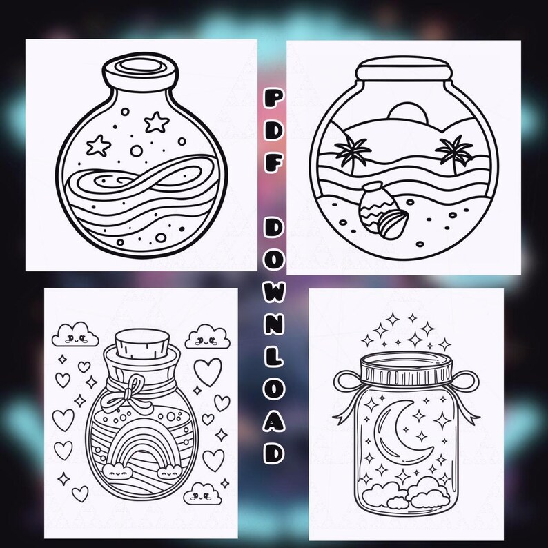Coco Wyo Magic Potion Jar Coloring Book PDF – 273 Printable Pages for ...